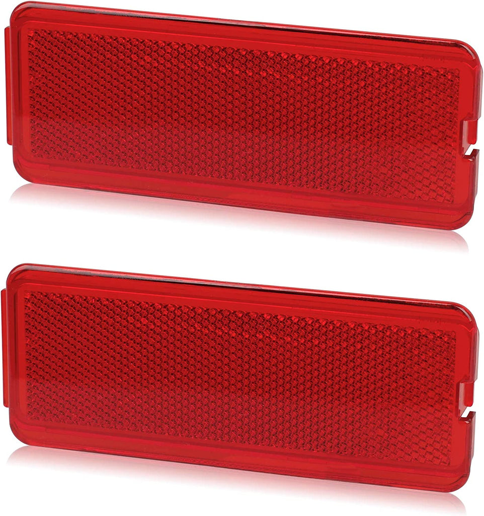 HERCOO Interior Door Reflectors Red Front & Rear Reflector Light Cover