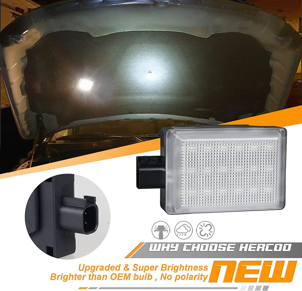 HERCOO Under Hood Lights Assembly Lamp Kit Compatible with Dodge Ram 1